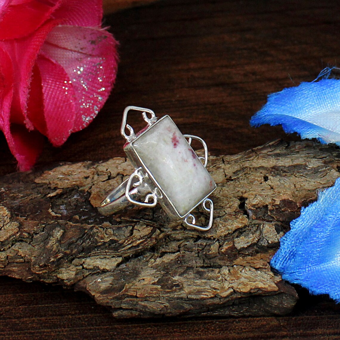 Cinnabar Ring-925 Sterling Silver Ring-Bezel Ring-Ring For | Etsy