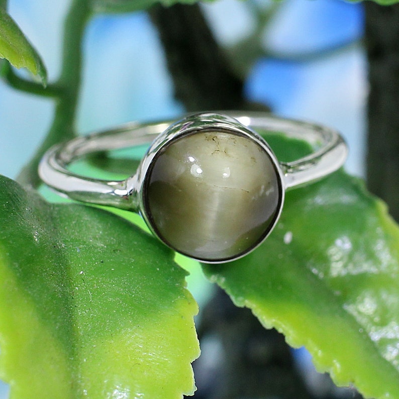 Handmade Ring Chrysoberyl Cats Eye Stone Ring 925 Sterling | Etsy
