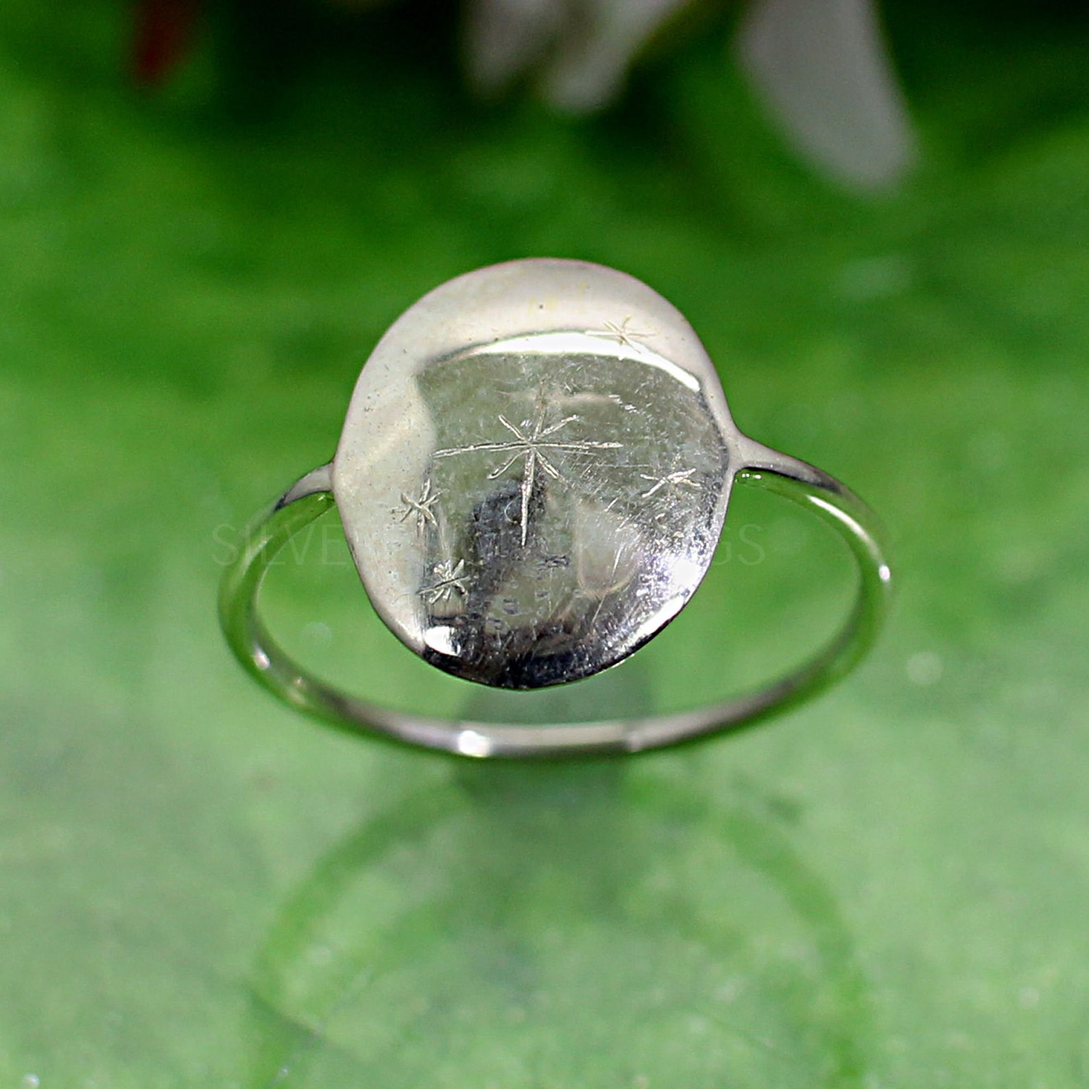 Custom Zodiac Sterling Silver Ring Handmade Jewelry Oval | Etsy