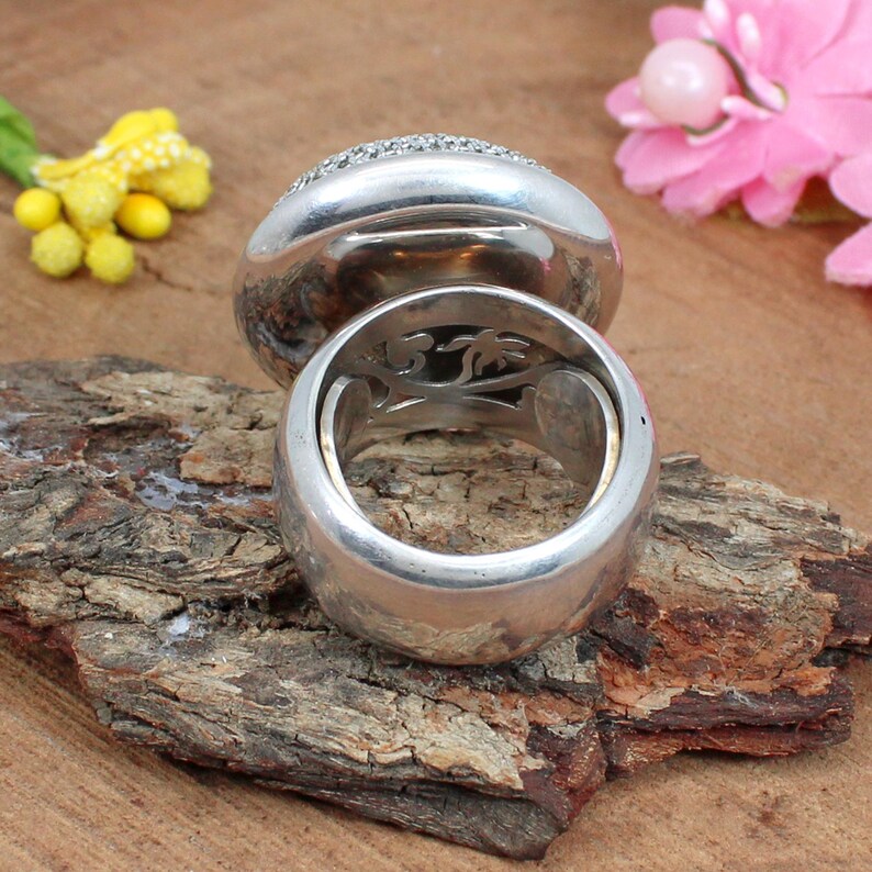 Handmade 925 Sterling Silver Ring Nepali Rings Wide Band - Etsy