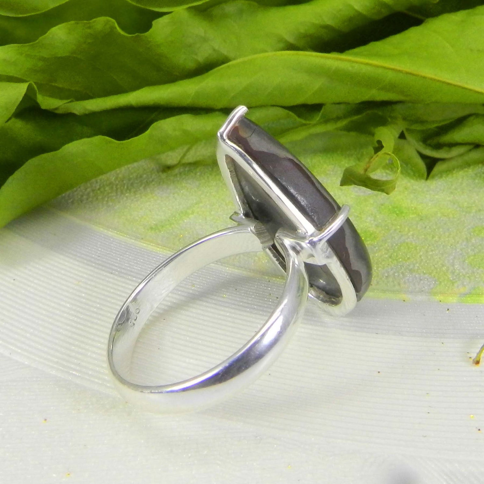 Septarian Ring Septarian 23x12mm Pear Gemstone Ring Prong - Etsy