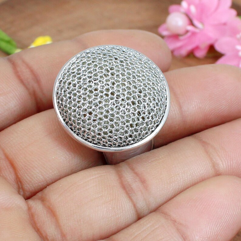 Handmade 925 Sterling Silver Ring Nepali Rings Wide Band - Etsy