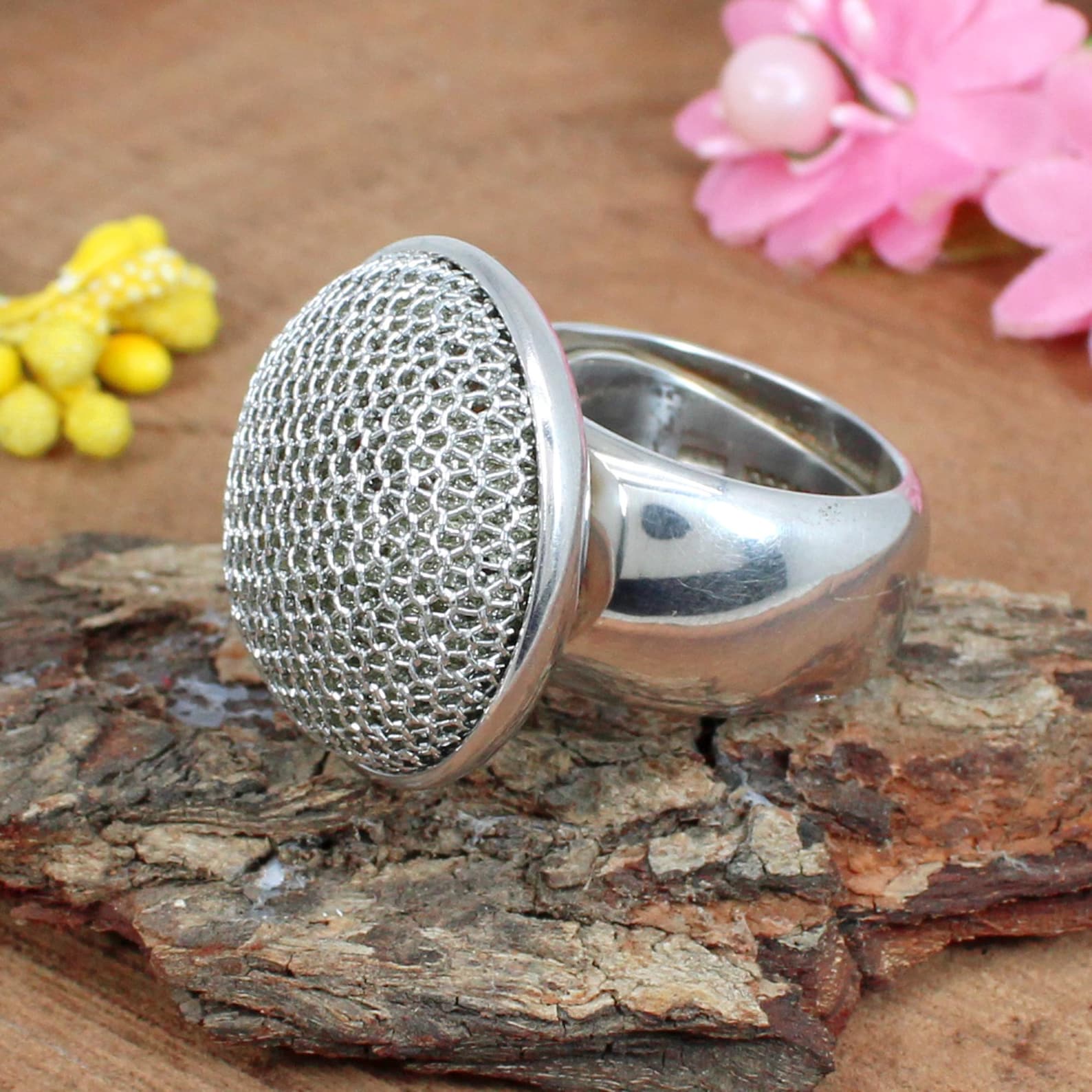 Handmade 925 Sterling Silver Ring Nepali Rings Wide Band | Etsy