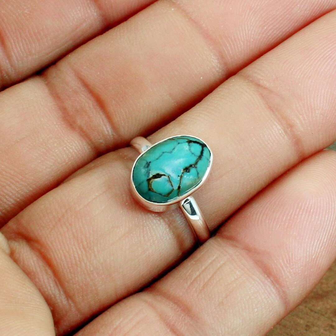 Turquoise Ring, Tibetan Turquoise Ring, Handmade Ring, Men Women Ring ...
