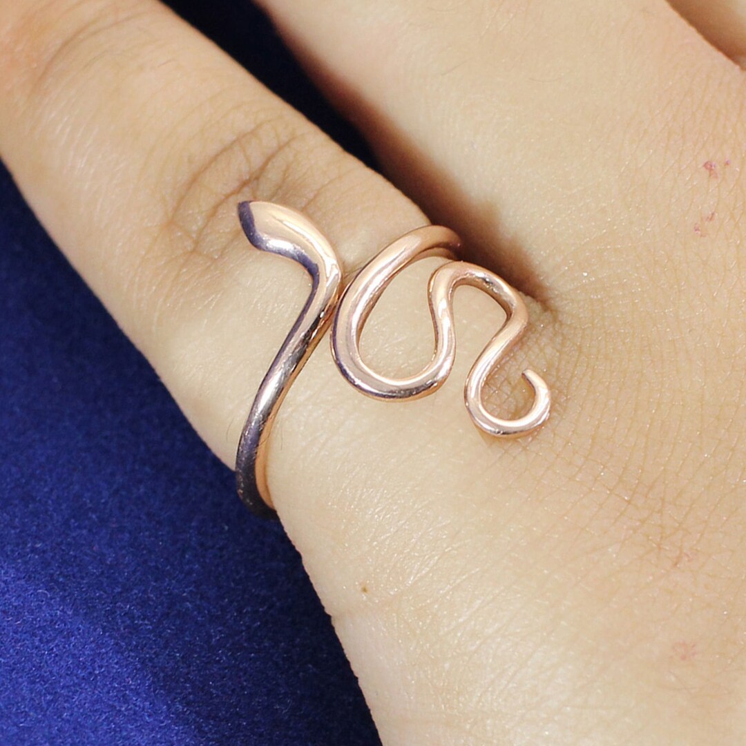 Silver Snake Ring - 925 Solid Sterling Silver Ring - Birthday Gift for ...