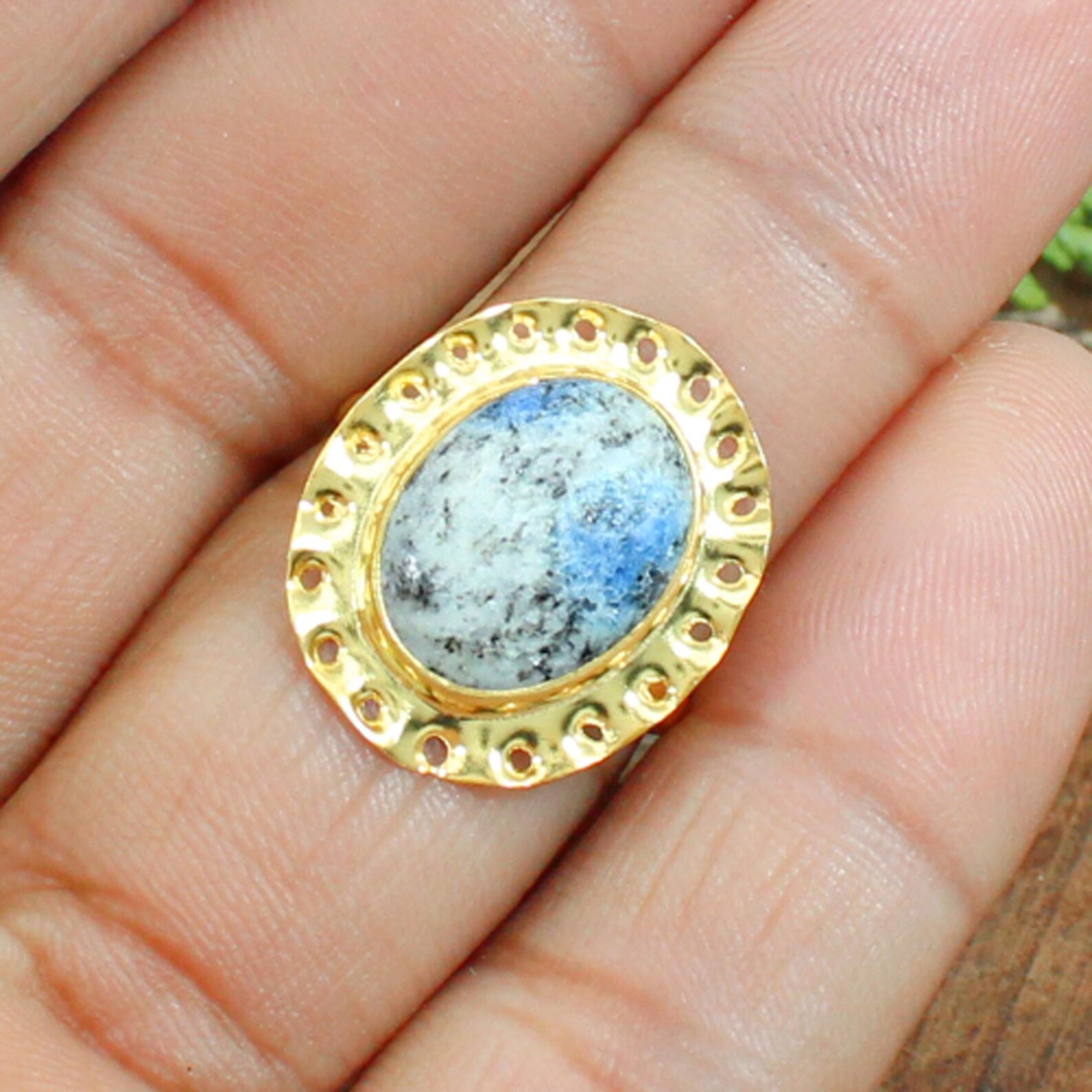 K2 Jasper Ring Sterling Silver Ring Oval Ring Handmade | Etsy