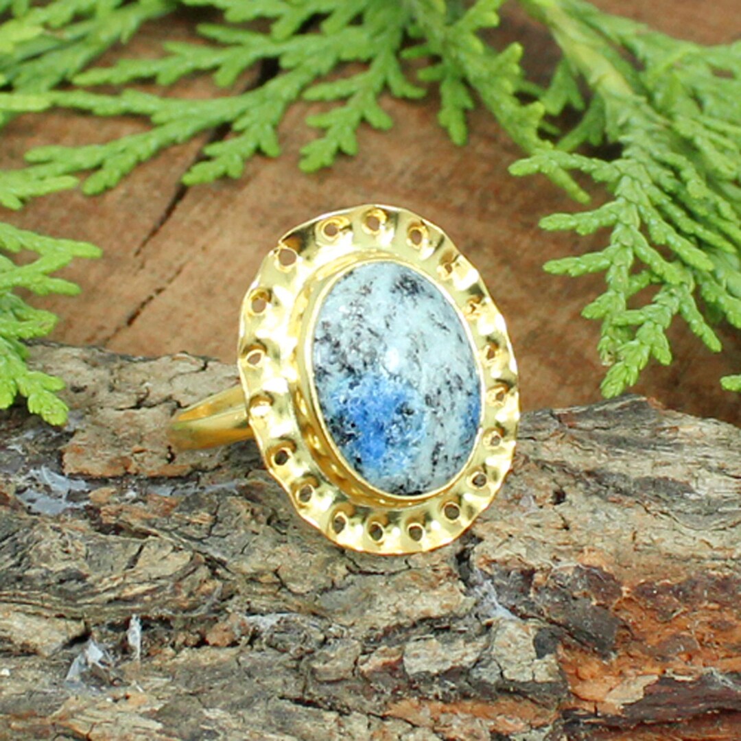 K2 Jasper Ring Sterling Silver Ring Oval Ring Handmade - Etsy
