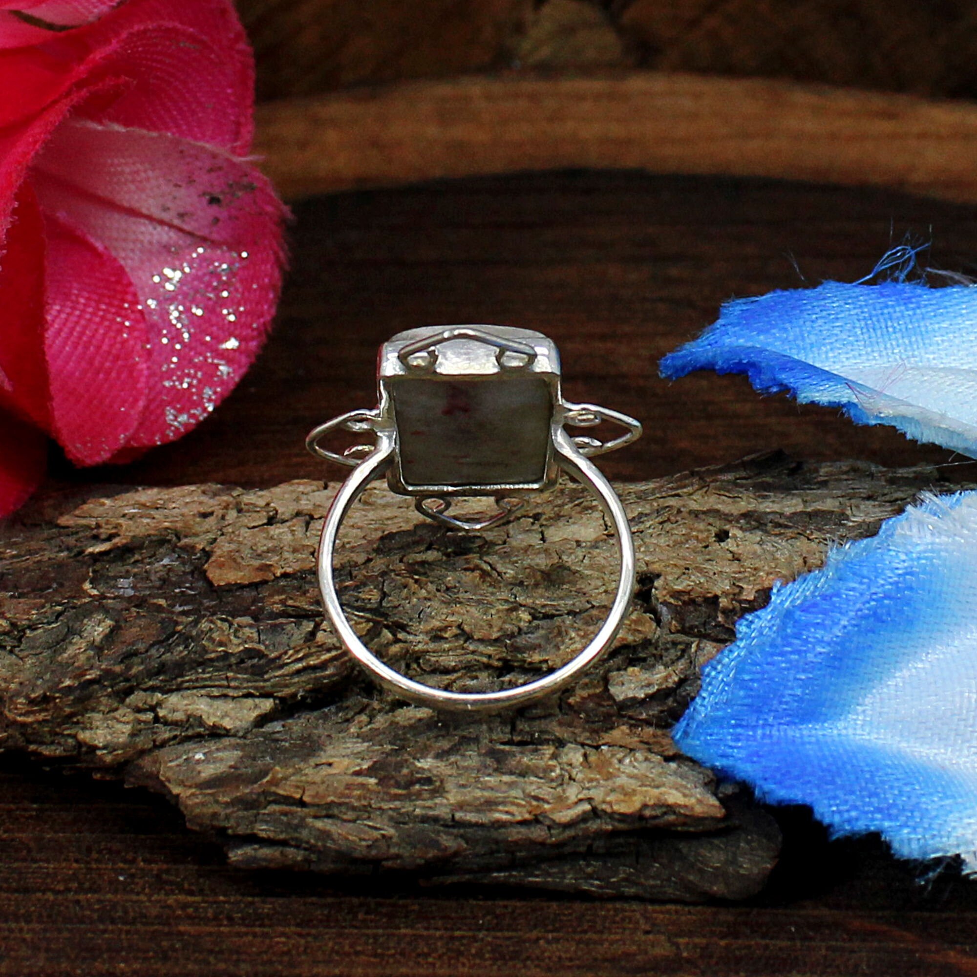 Cinnabar Ring-925 Sterling Silver Ring-Bezel Ring-Ring For | Etsy