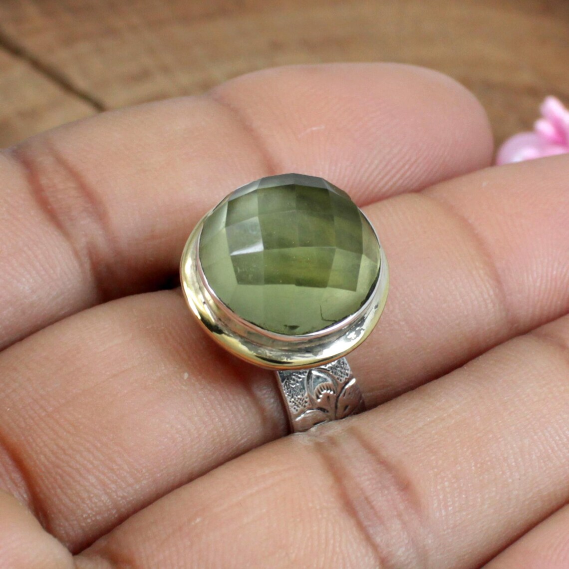 Lemon Quartz Ring 925 Silver Ring Oxidized Silver Ring Two | Etsy