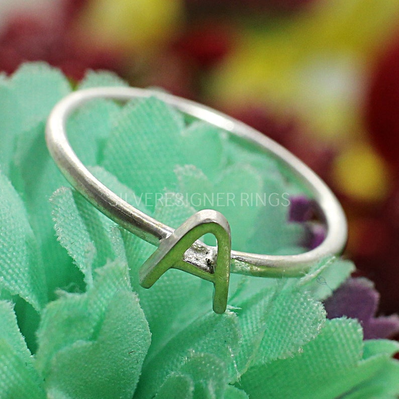 Custom Letter Ring Personalized Initial Ring 925 Sterling - Etsy