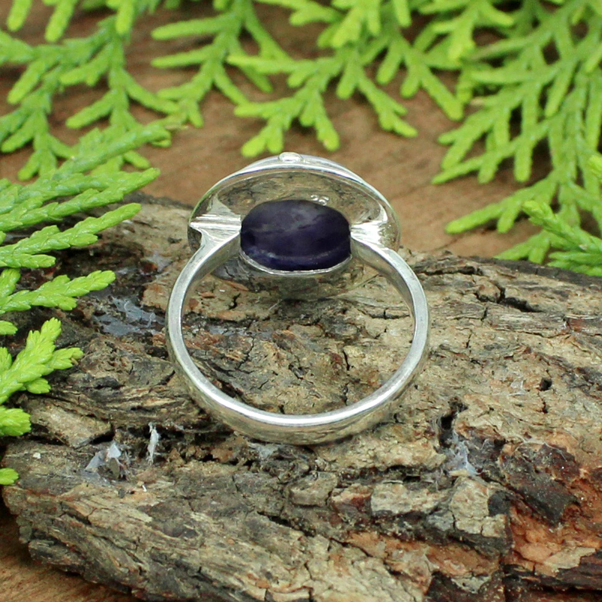 Natural Tiffany Jasper Round Purple Stone Handmade 925 | Etsy