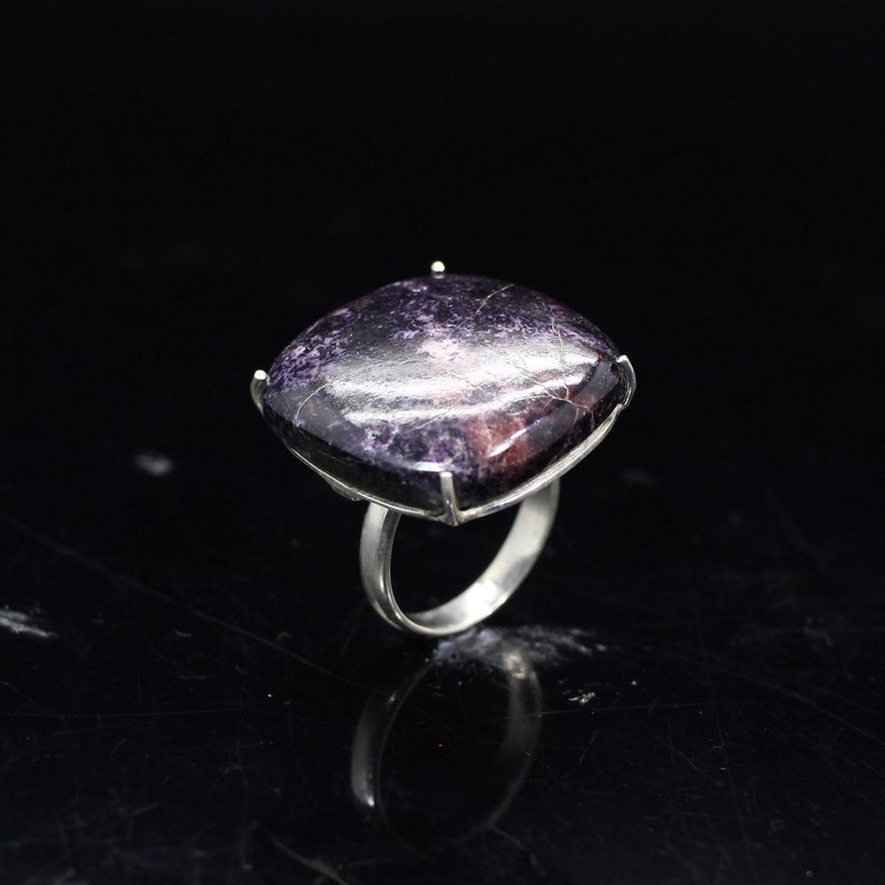 Sugilite Ring Sugilite Gemstone Ring Sterling Silver Ring | Etsy