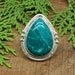 Natural Green Amazonite Gemstone Sterling Silver Ring, Men Women Ring ...
