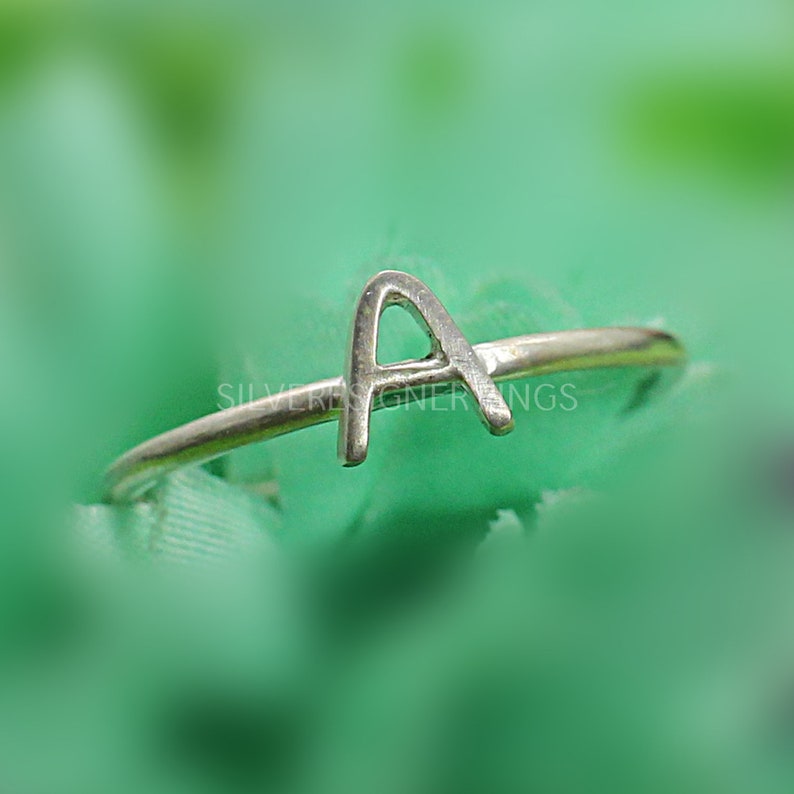 Custom Letter Ring Personalized Initial Ring 925 Sterling - Etsy