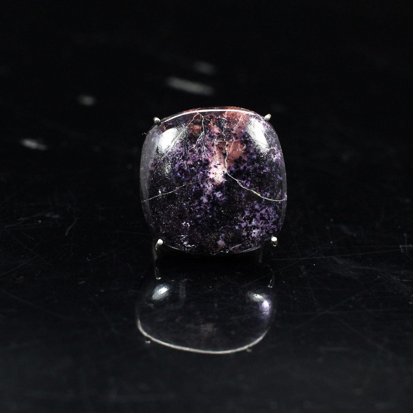 Sugilite Ring Sugilite Gemstone Ring Sterling Silver Ring | Etsy