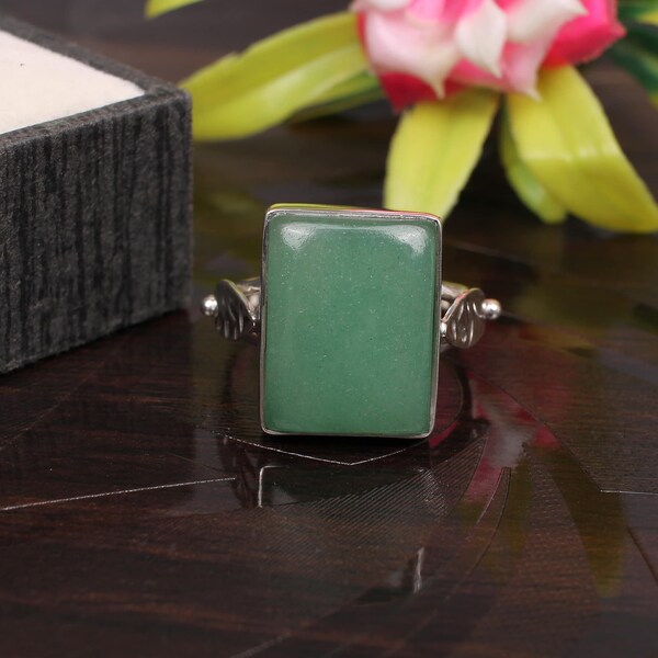 Ring Green Stone - Etsy