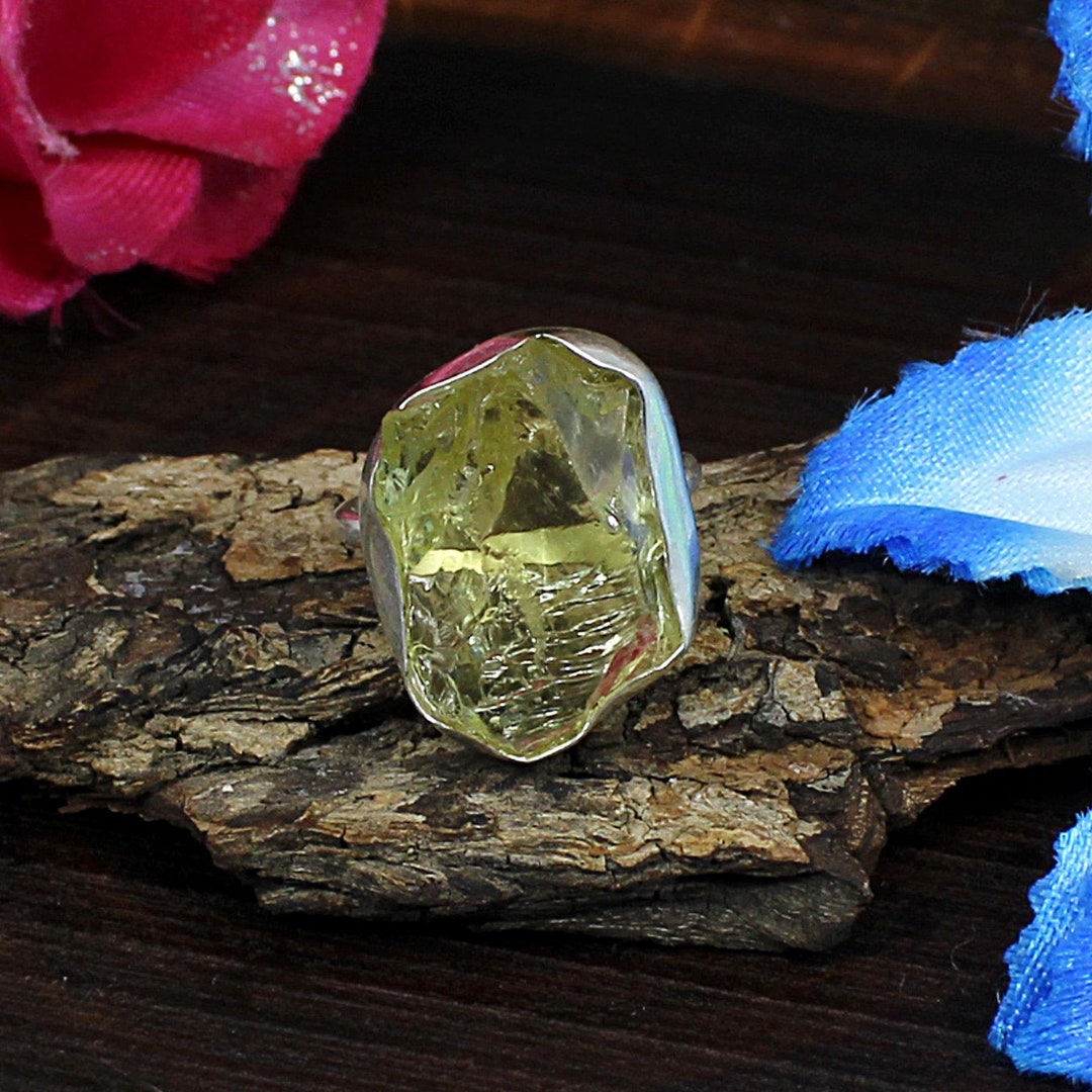 Natural Lemon Topaz Ringbezel Ringmen's Ringlarge - Etsy