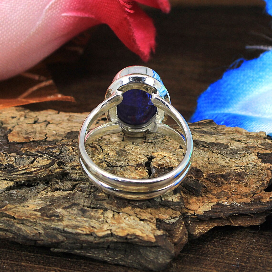 Tanzanite Split Band Ring-925 Sterling Silver-Natural | Etsy