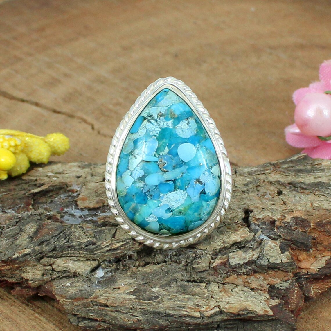 Pear Turquoise Natural Blue Mohave Turquoise Gemstone - Etsy
