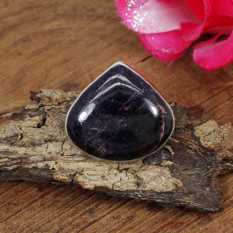 Natural Sugilite Ring Suglite Gemstone Jewelry 925 Sterling - Etsy