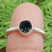 Round Black Druzy Ring Handmade 925 Sterling Silver Ring - Etsy