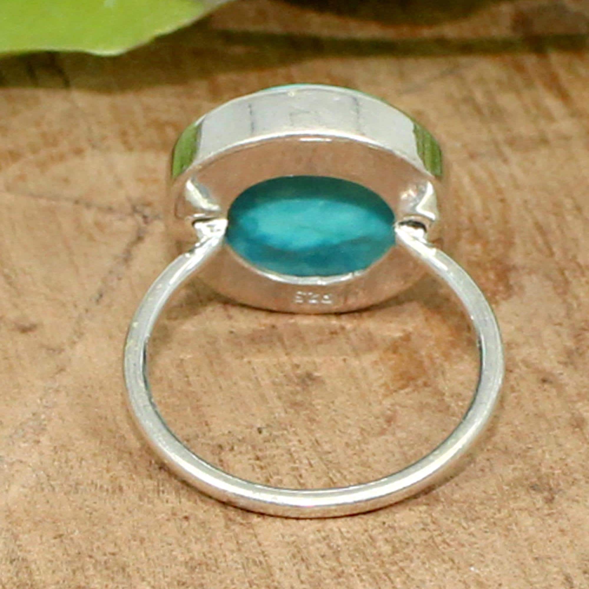 Natural American Blue Turquoise-Gemstone Ring-Handmade-925 | Etsy