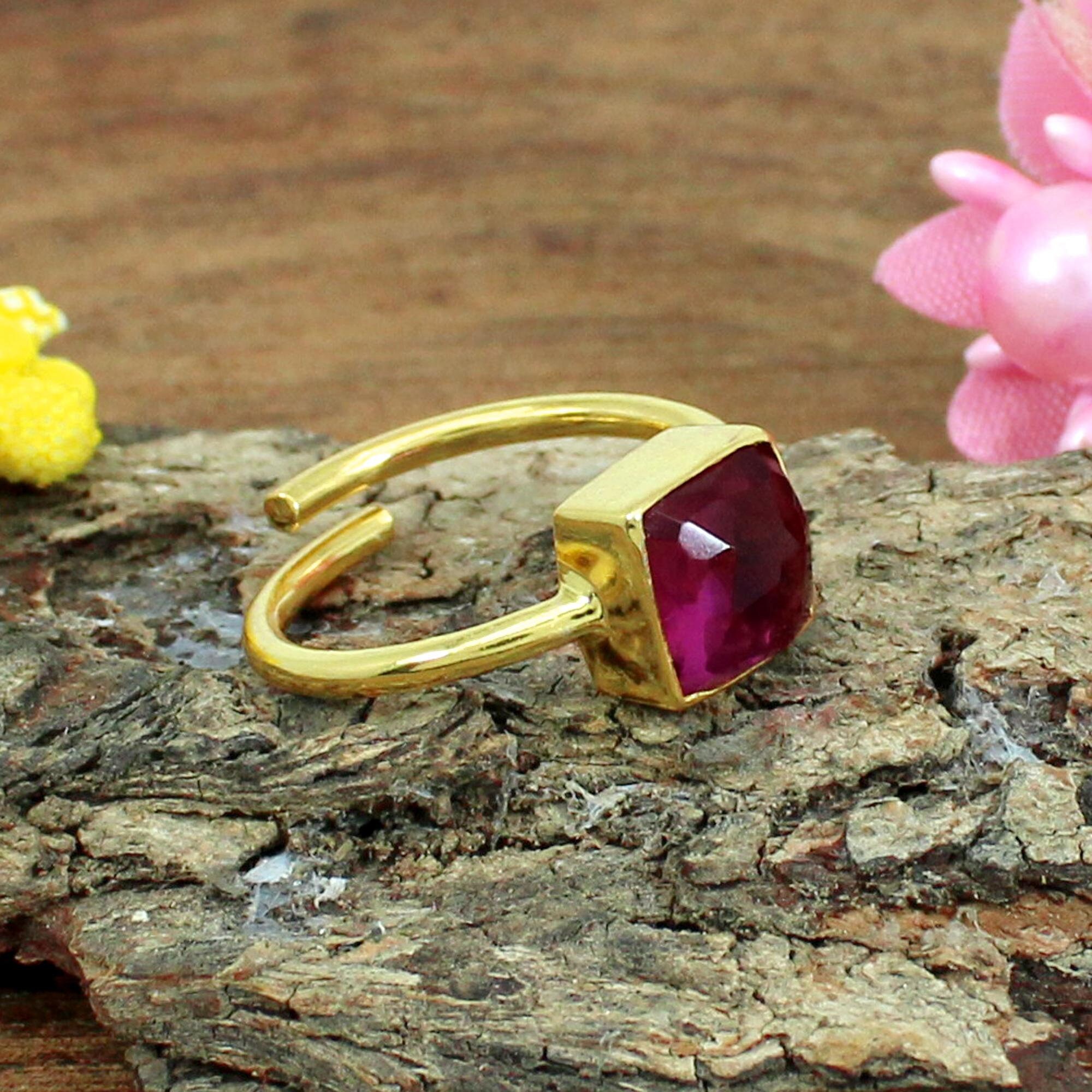 Pink Tourmaline Ring Silver Pink Stone Sterling Silver Ring - Etsy