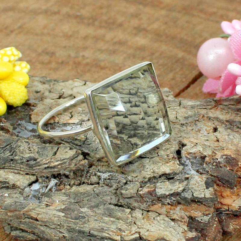Square Crystal Ring - Etsy
