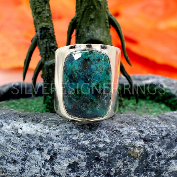 Chrysocolla Ring - Etsy