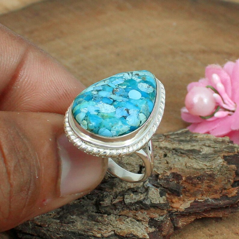 Pear Turquoise Natural Blue Mohave Turquoise Gemstone - Etsy