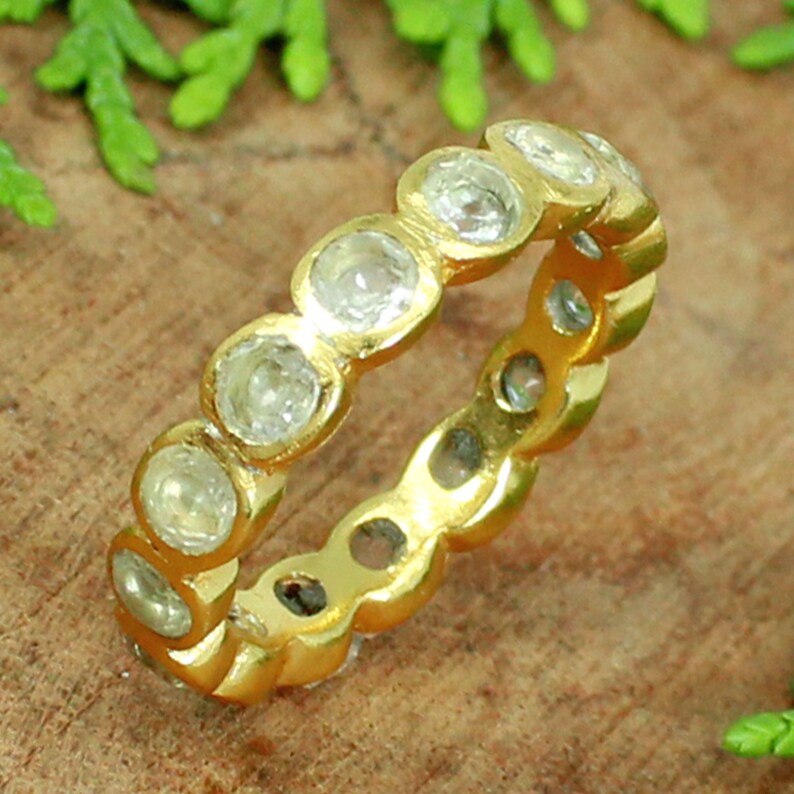 Crystal Eternity Ring Engagement Rings 925 Silver Jewelry - Etsy