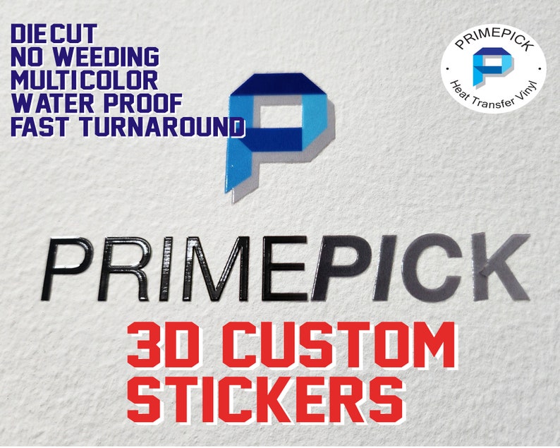 3D Custom UV Permanent Sticker No Weeding Ready to Stick - Etsy
