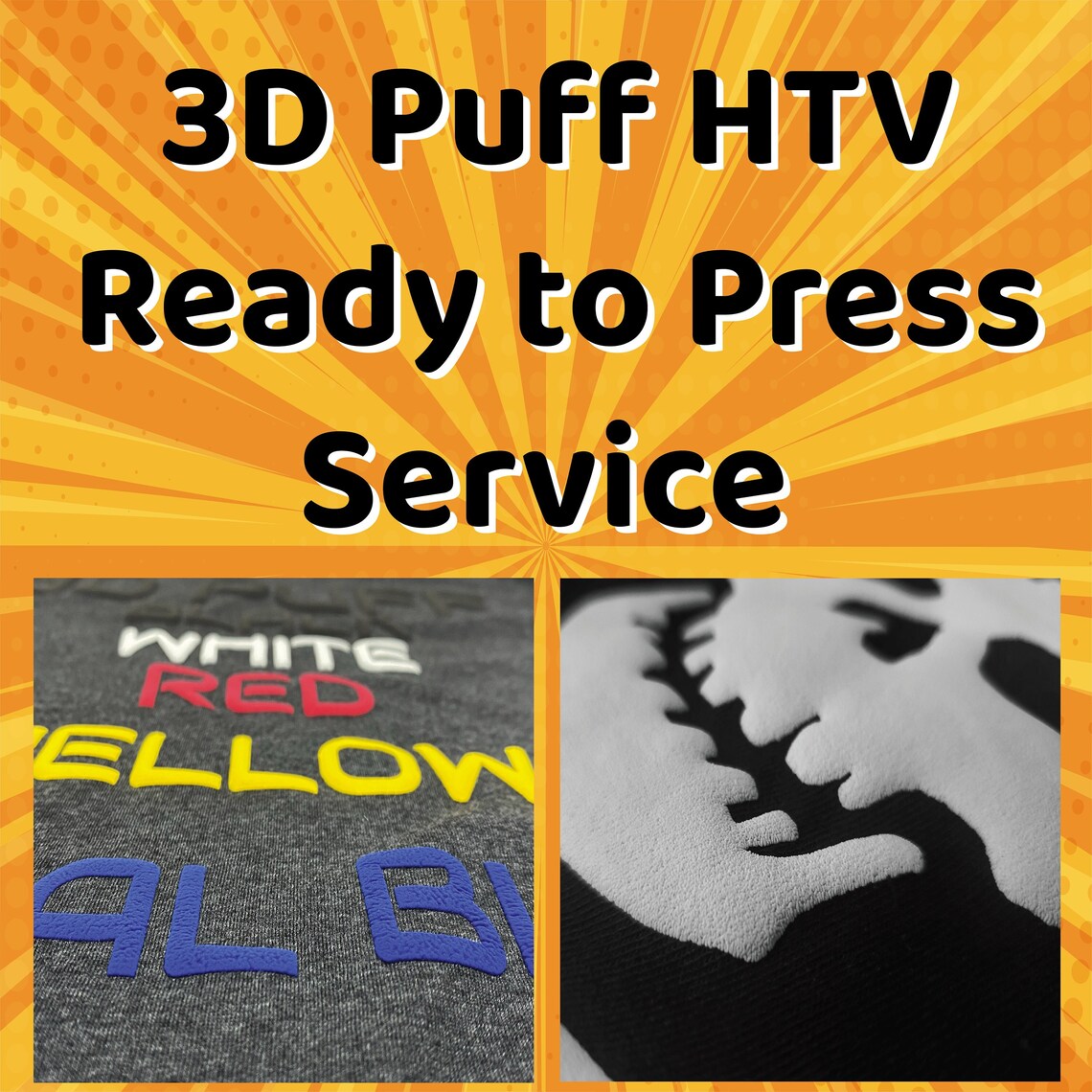3D Puff HTV Press Ready Version single Color Only - Etsy