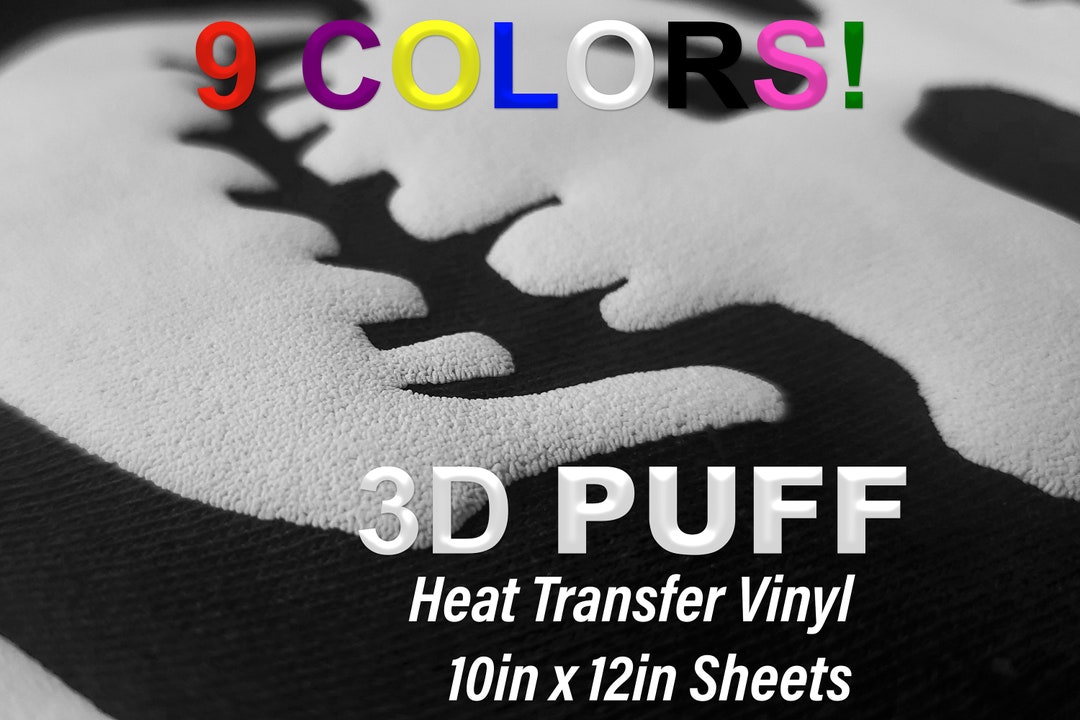 3D Puff Heat Transfer Fashion Vinyl 10in X 12in Sheets - Etsy