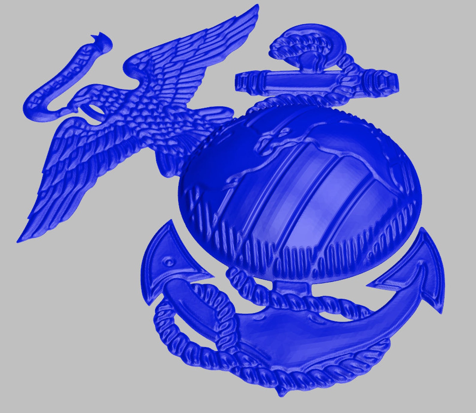 US Marines Insignia CNC artcam aspire 3d relief model in STL | Etsy