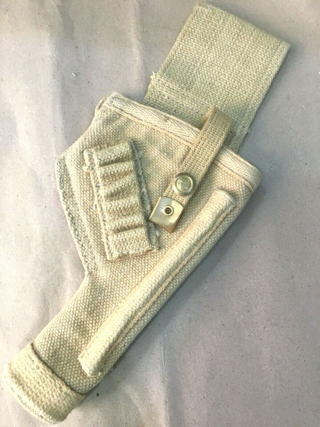 British Tanker 455 Webley Canvas Holster With Shell Loops WWII 1937 ...