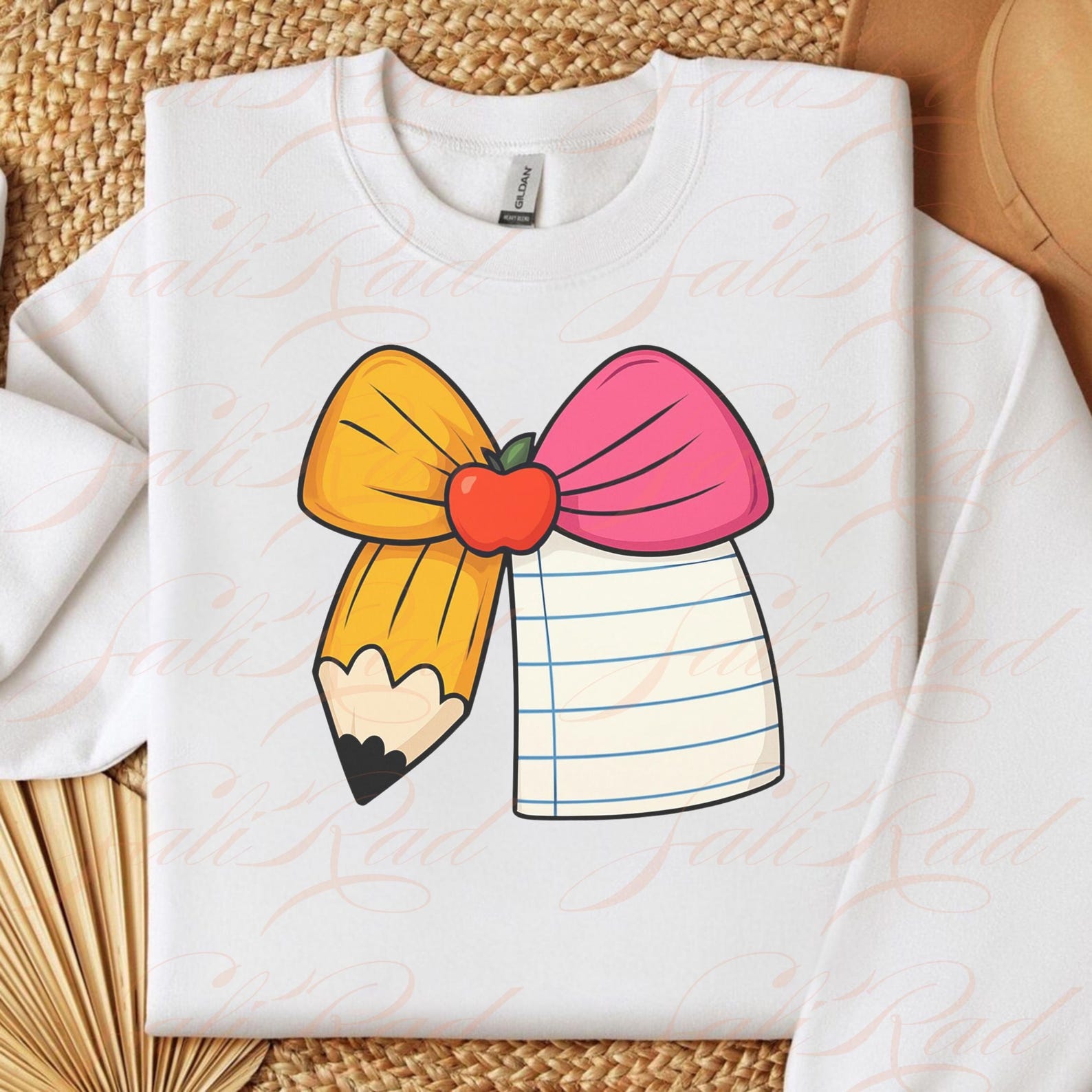 Teacher Pencil Paper Bow Png File, Can Be Personalized With Teachers ...