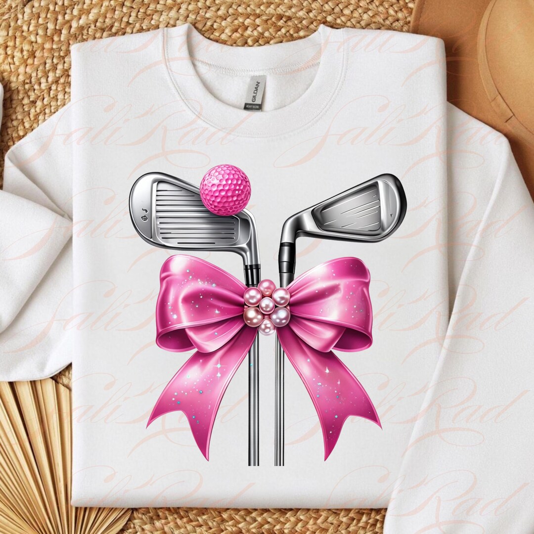 GOLF Pink PNG, Golf Png, Pink Ribbon Golf Club Clipart, Golf Png, Golf ...