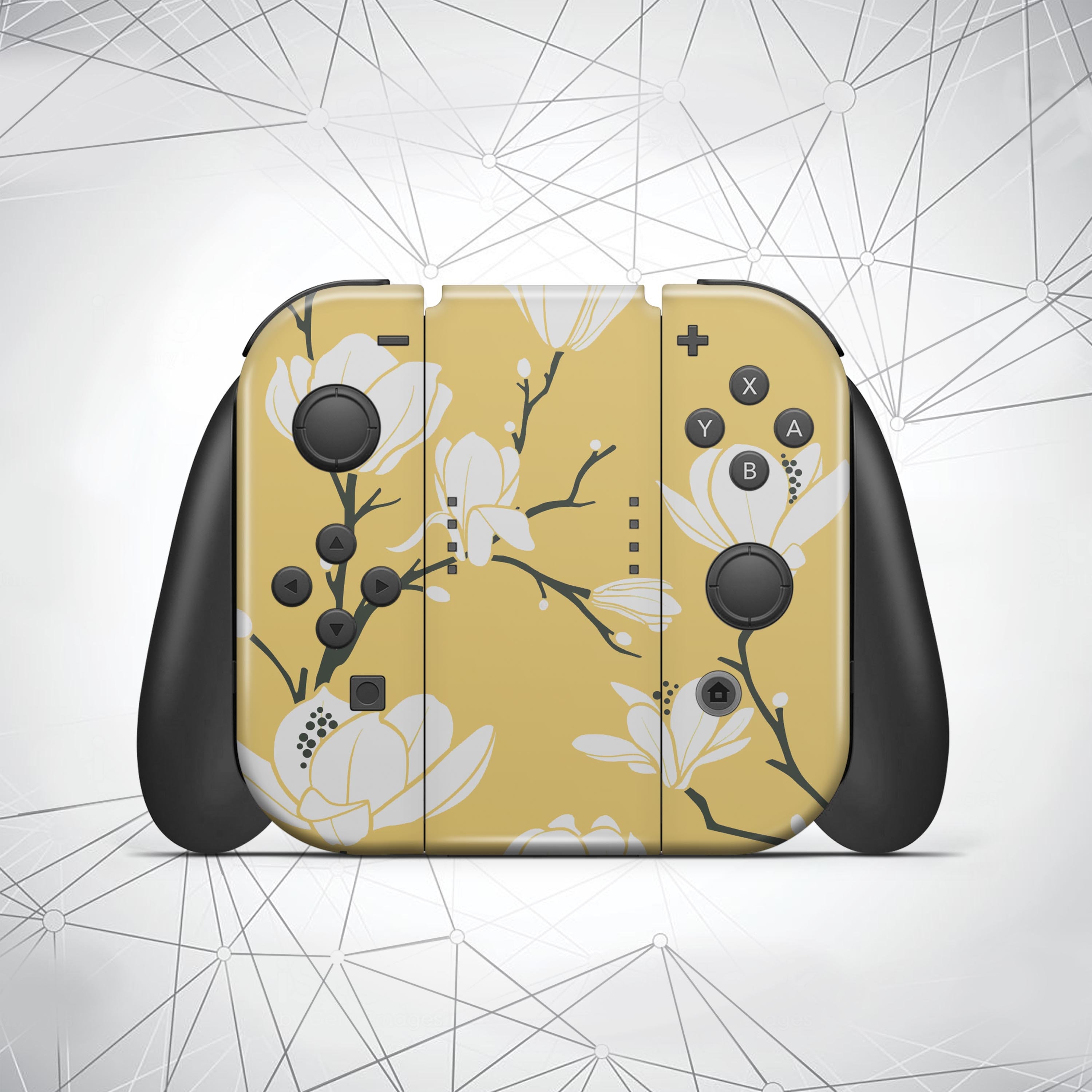 Flower Nintendo Switch Skin Floral Joycon Decal Yellow Gamer - Etsy Ireland