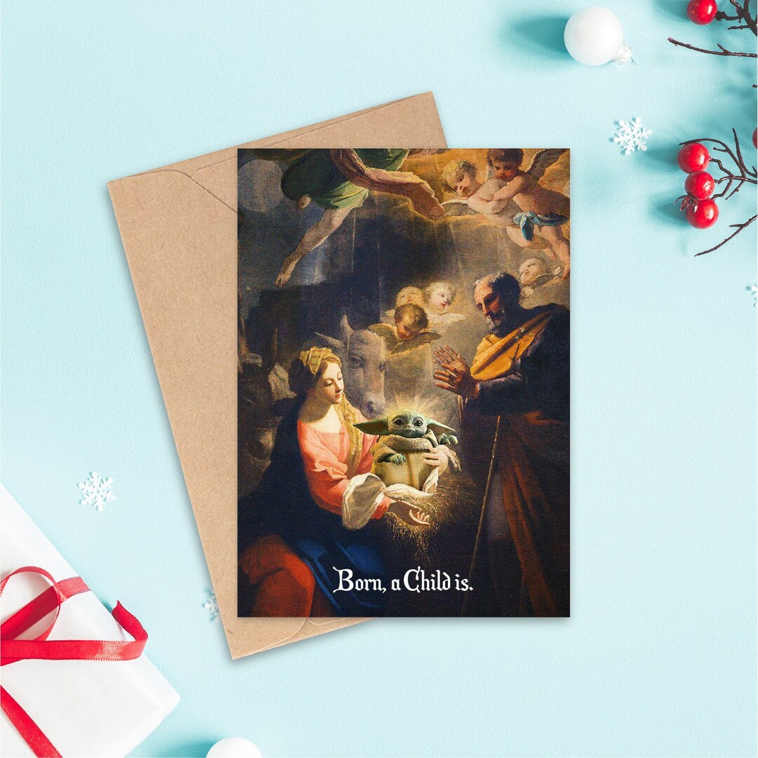 Baby Yoda Card / New Baby / Congratulations / Mandalorian / Star Wars ...