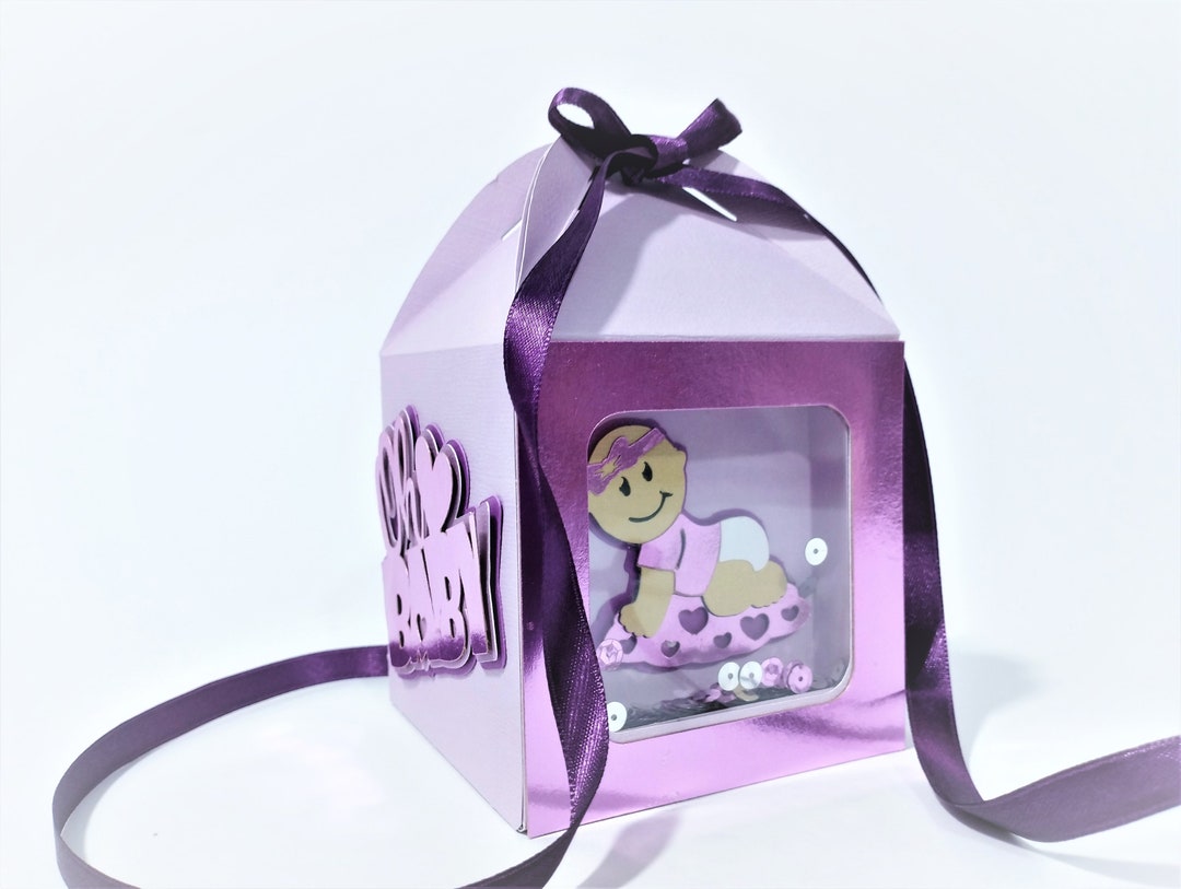 Svg Shaker Box Baby Girl Template Baby Shower Gender Reveals Cricut ...