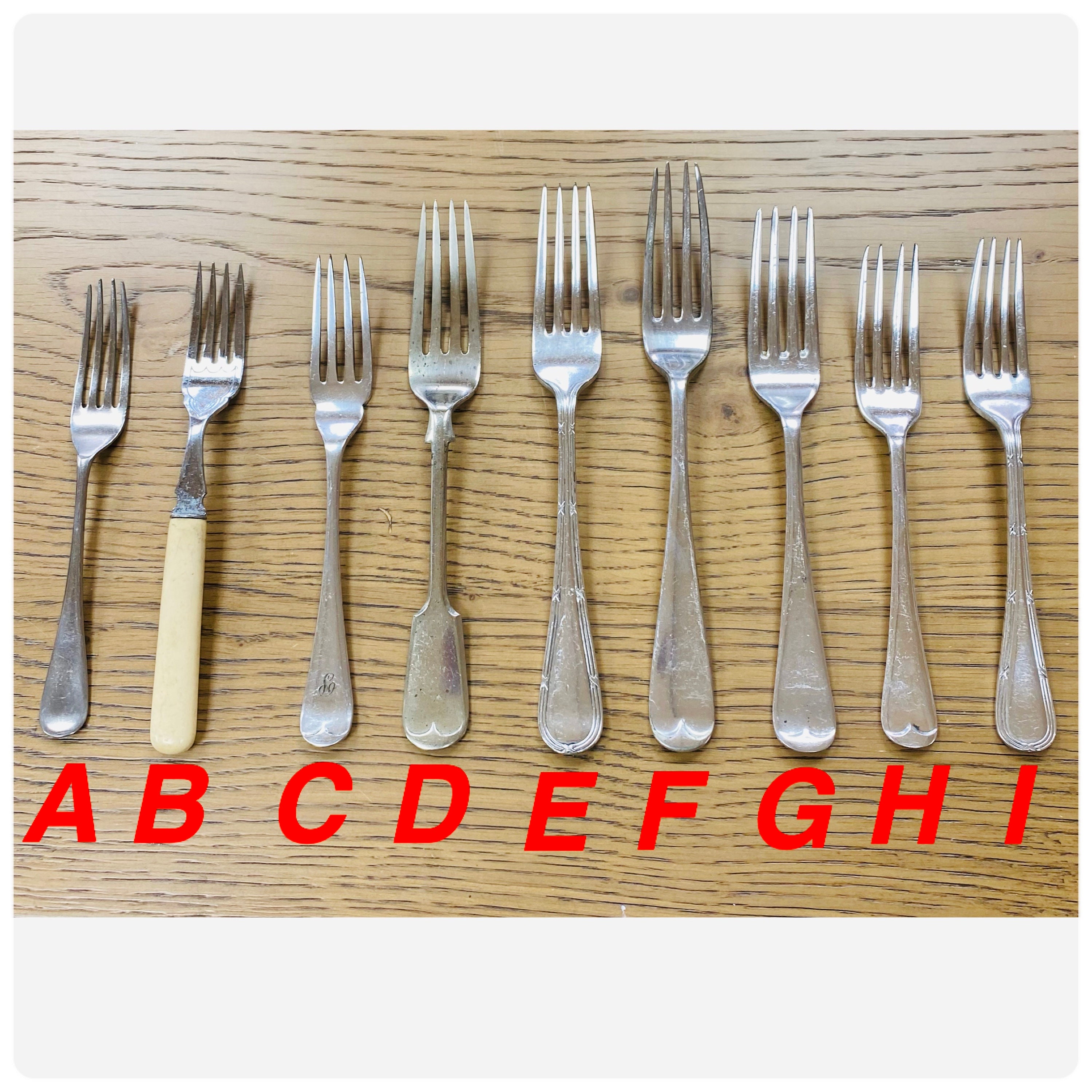 Antique Vintage Forks, Forks, Food Photo Props, Rustic Cutlery, Shibui ...