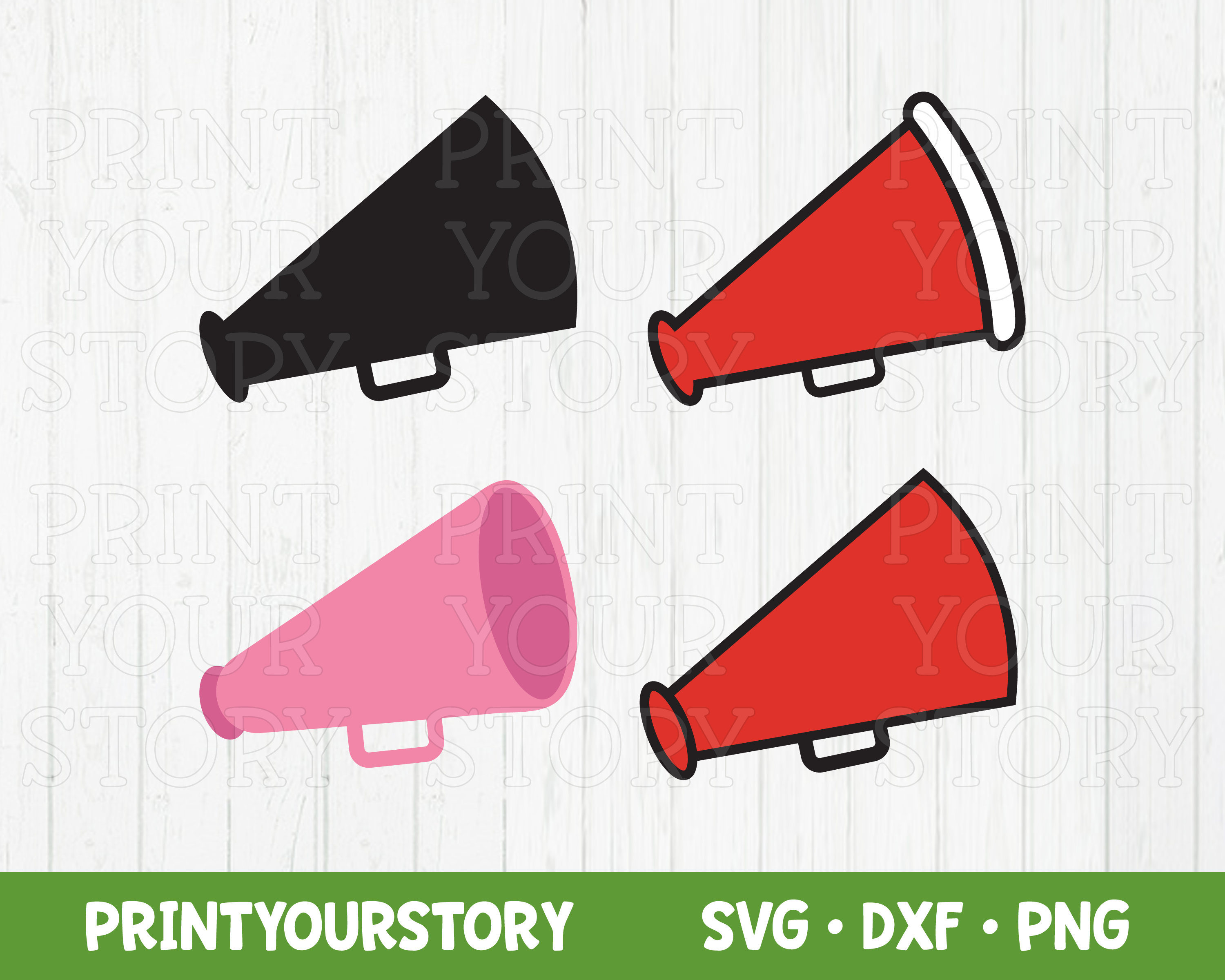 Cheer Svg Cheer Megaphone SVG Files for Cricut DXF PNG - Etsy