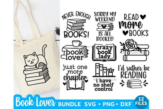Reading SVG Bundle Book Lover SVG Files for Cricut Book SVG | Etsy