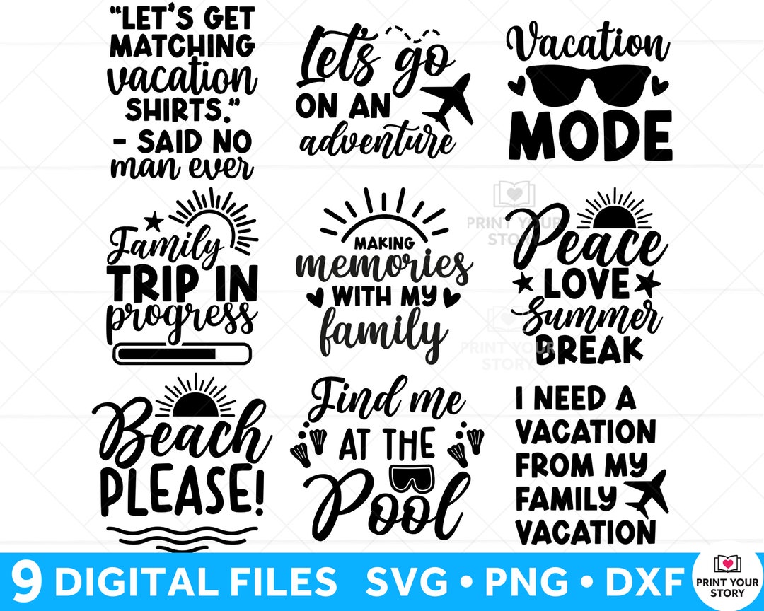 Family Trip SVG, Family Vacation SVG Bundle, Vacay Mode Svg, Family ...