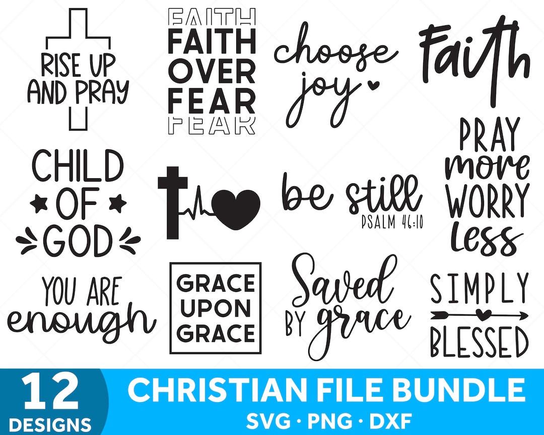 Christian SVG Files for Cricut, Religious Svg Bundle Bible Faith Svg ...