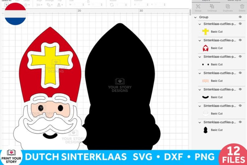 Sinterklaas Cut Files for Cricut and Silhouette, Pakjesavond ...