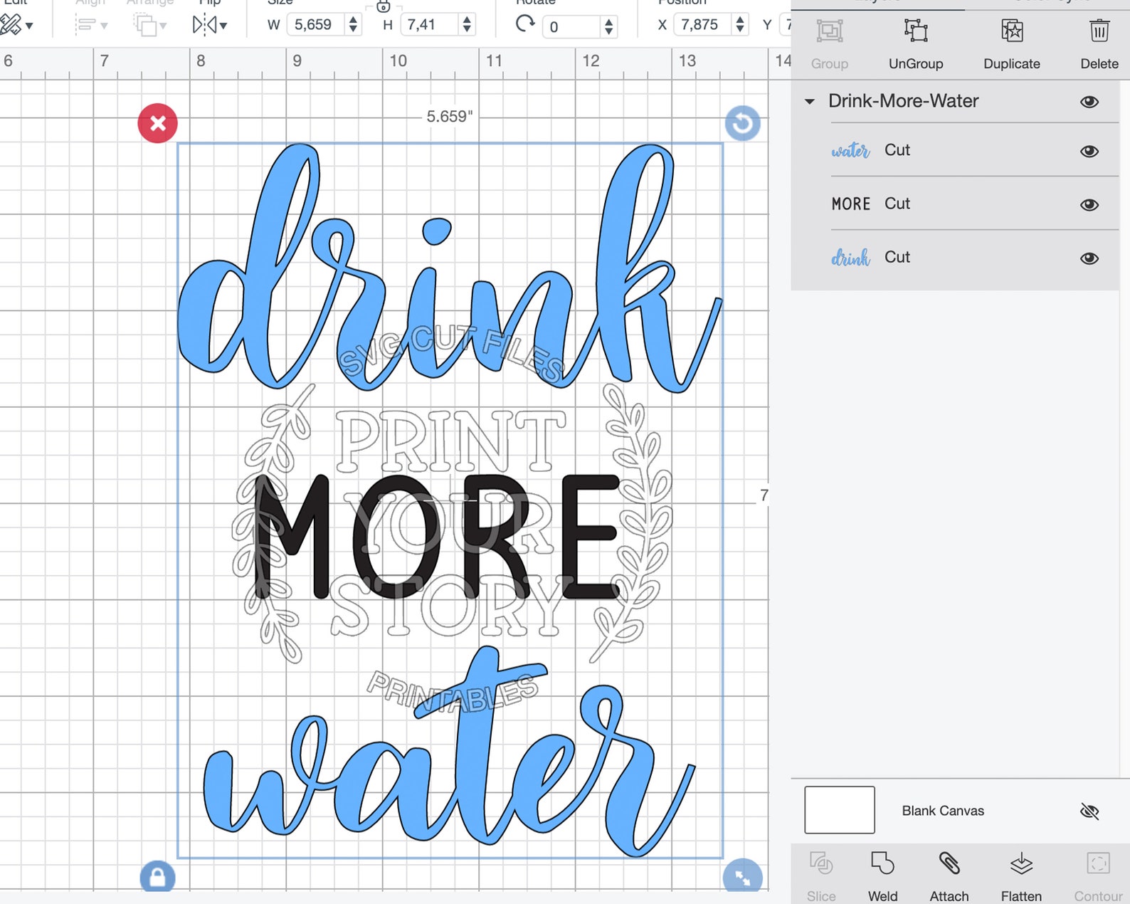 Water Bottle SVG Water Tracker SVG Instant Digital Download | Etsy