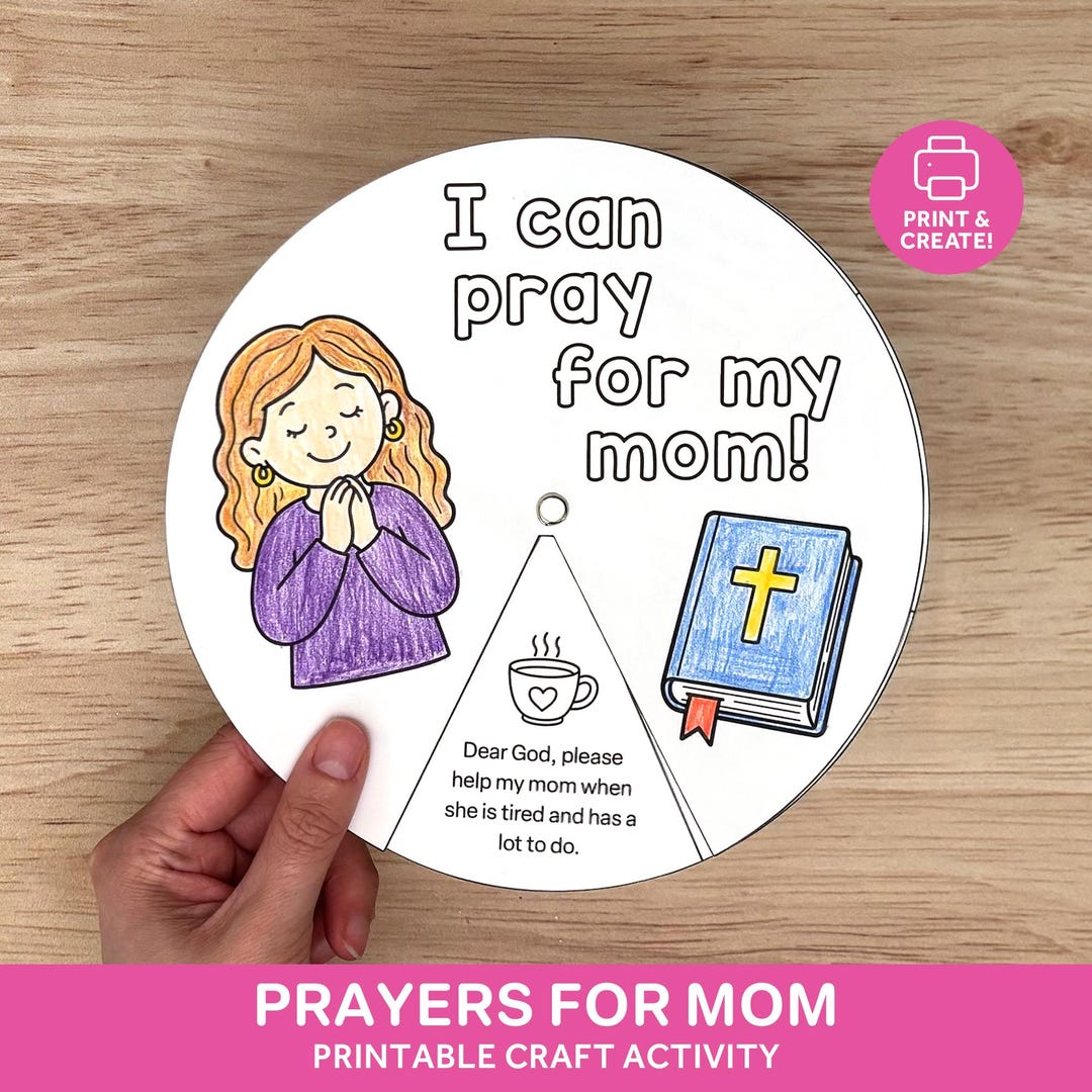 Prayers for Mom: Mother's Day Bible Craft & Spinning Wheel for Sunday ...