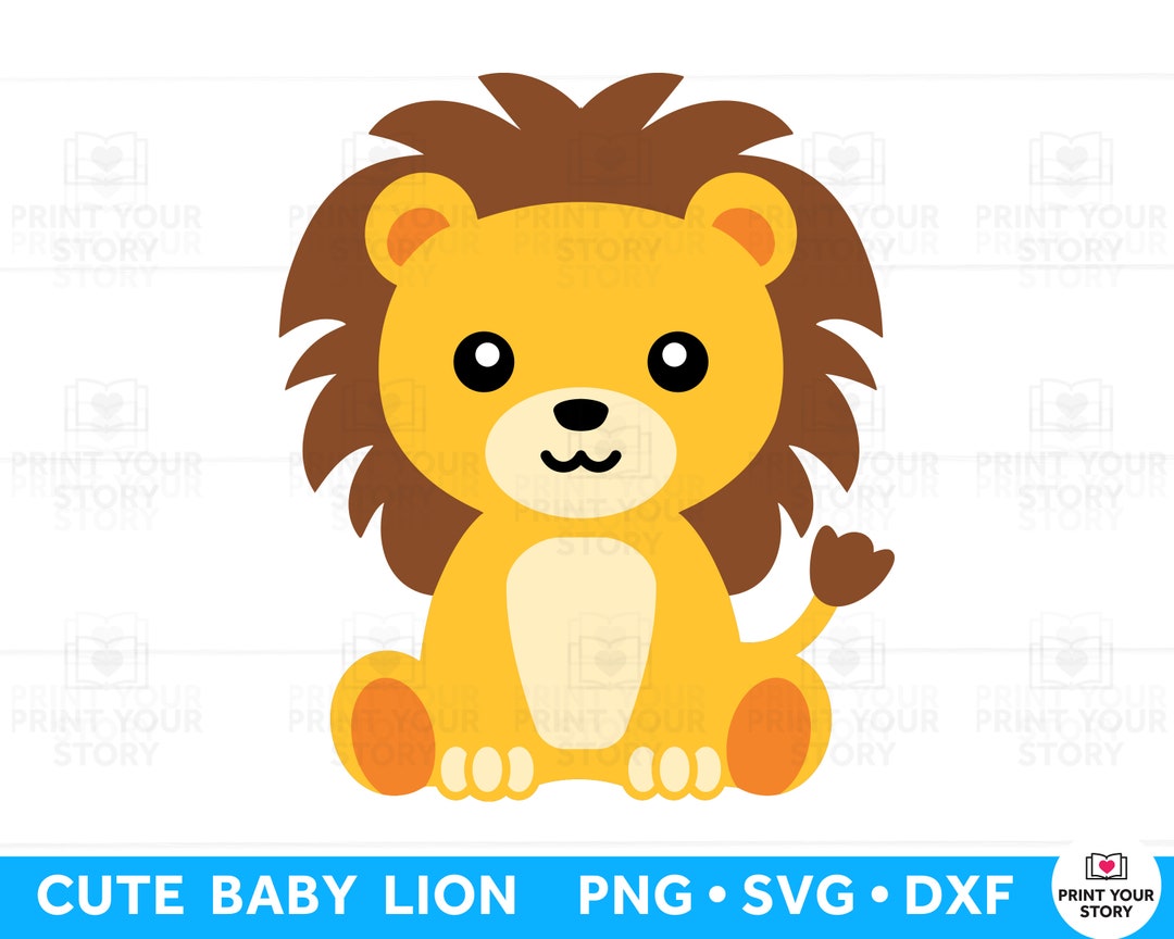 Baby Lion SVG File, Baby Animal Safari SVG File for Cricut, Safari ...